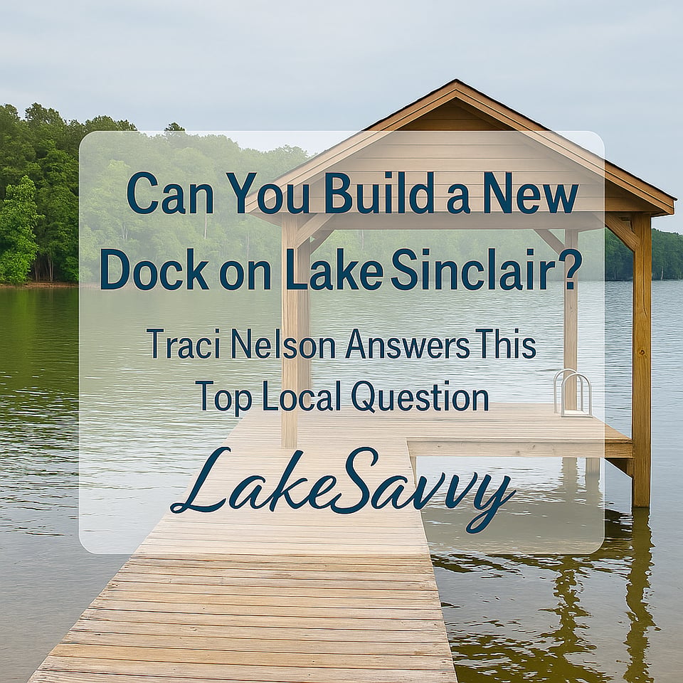 Build a Dock on Lake Sinclair? Rules, Permits, Guidance