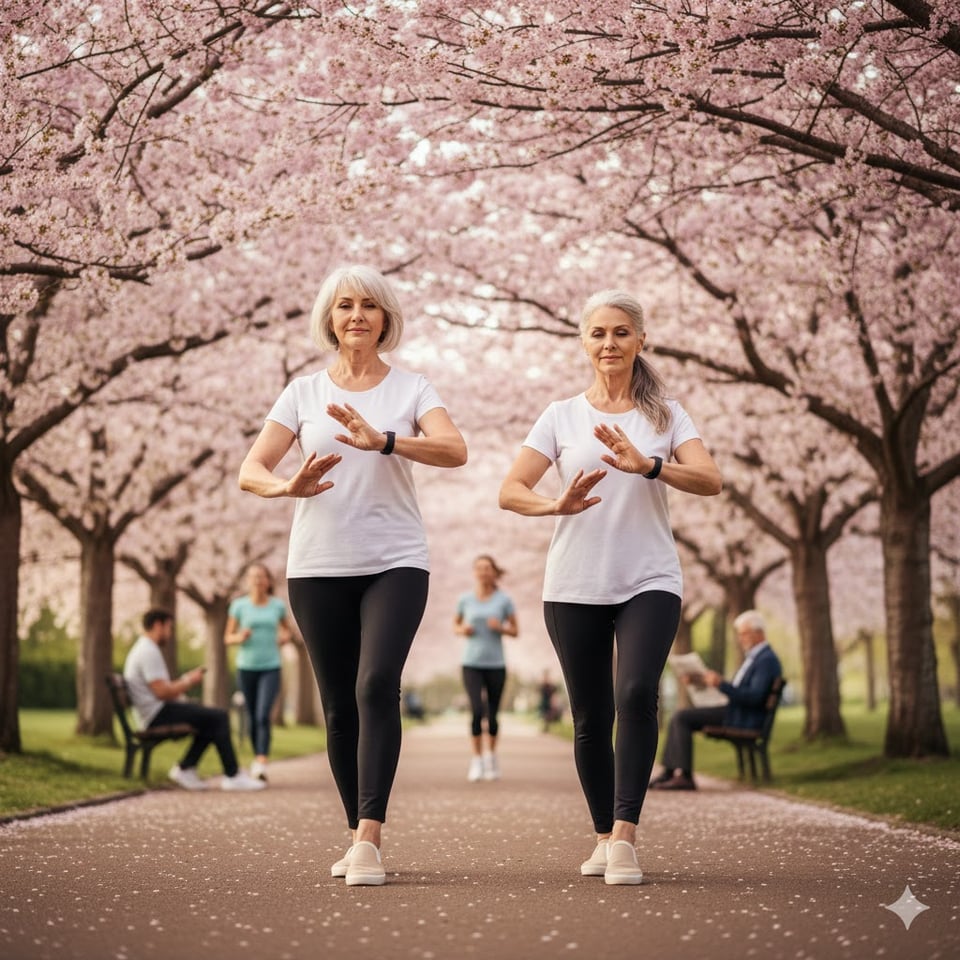 zen, fitness, tai chi walking, seniors health,