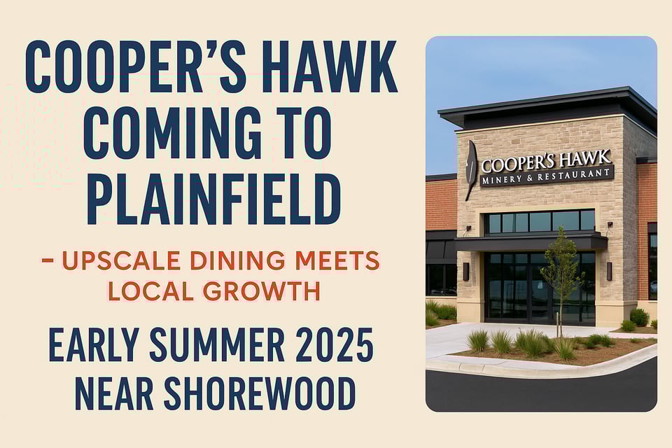 Cooper’s Hawk Restaurant Opening in Plainfield Near Shorewood – A Win ...