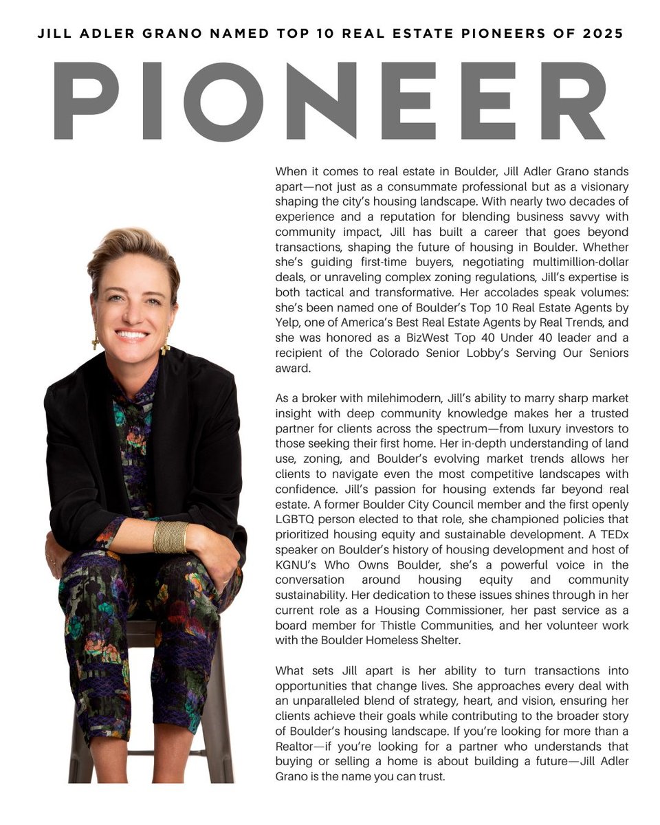 Jill Grano named Top 10 Real Estate Pioneers of 2025
