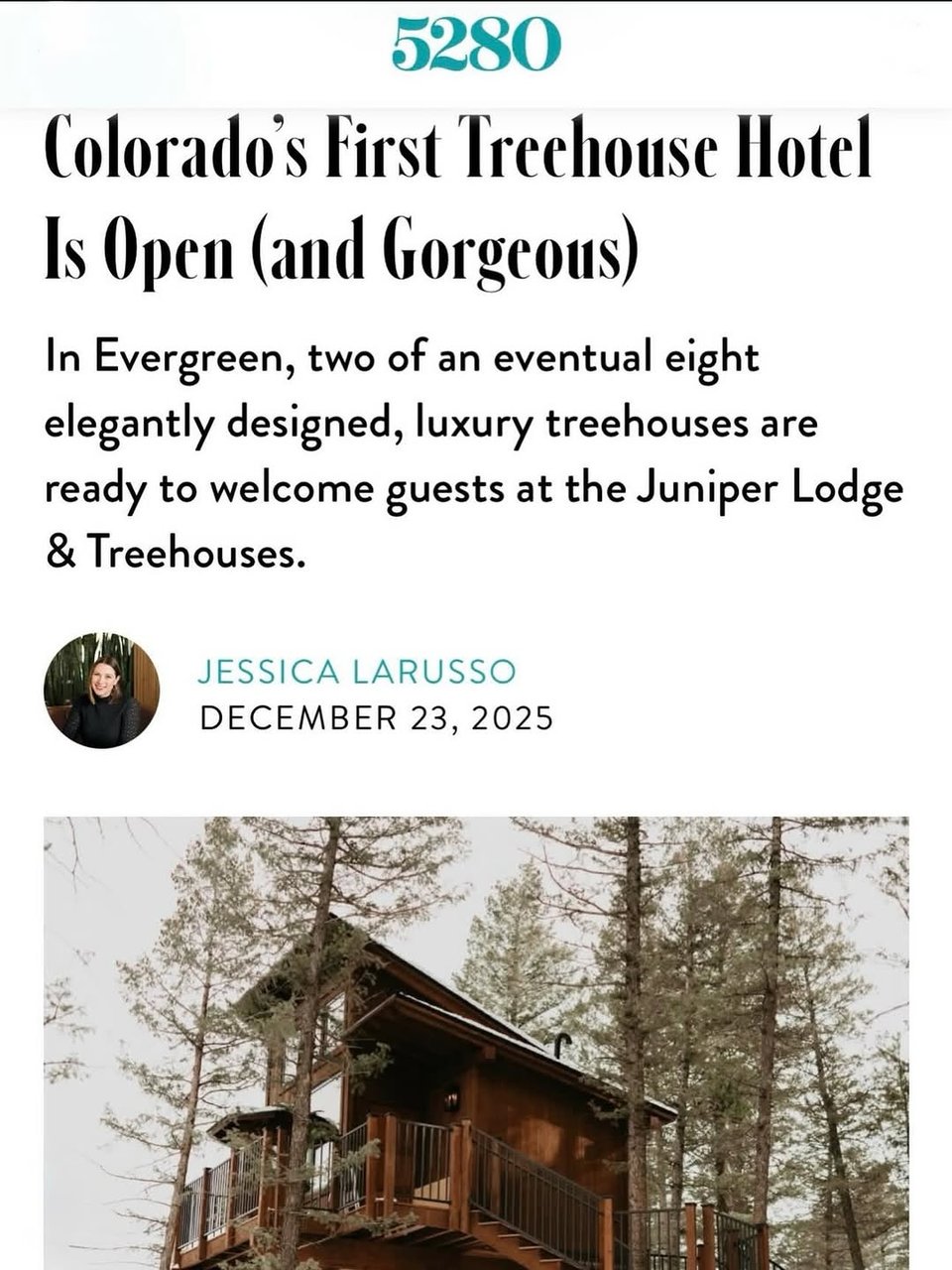 Colorado's First Luxury Treehouse Hotel Opens in Evergreen – Elevated ...