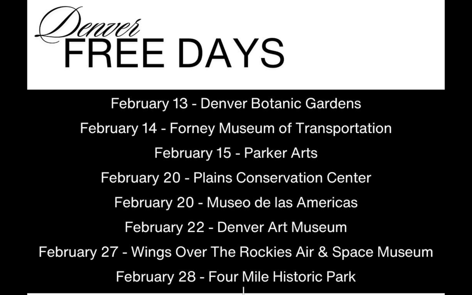 🌟 Denver Free Days Are Here! 🌟