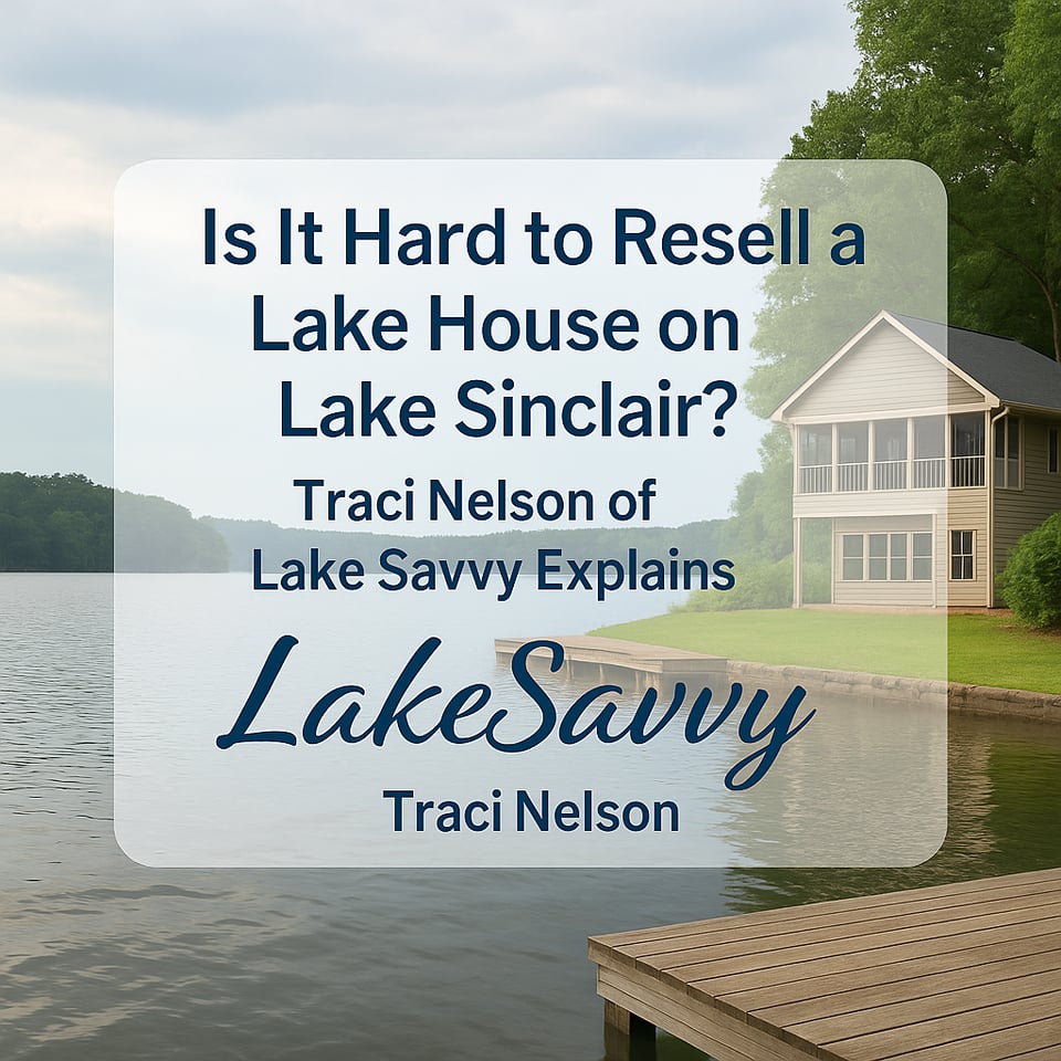Is It Hard to Resell a Lake House on Lake Sinclair? Traci Nelson of ...
