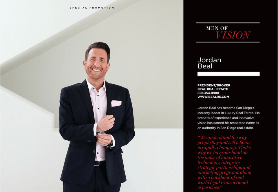 Modern Luxury San Diego Features Jordan Beal of Beal Real Estate in ...