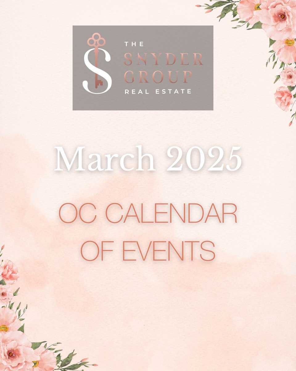 oc-calendar-of-events-march-2025 | The Snyder Group