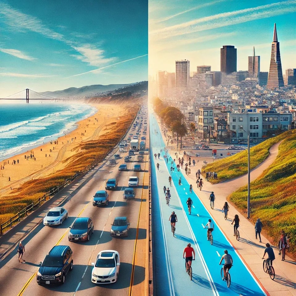 Great Highway San Francisco CA: Coastal Recreation vs. Cars