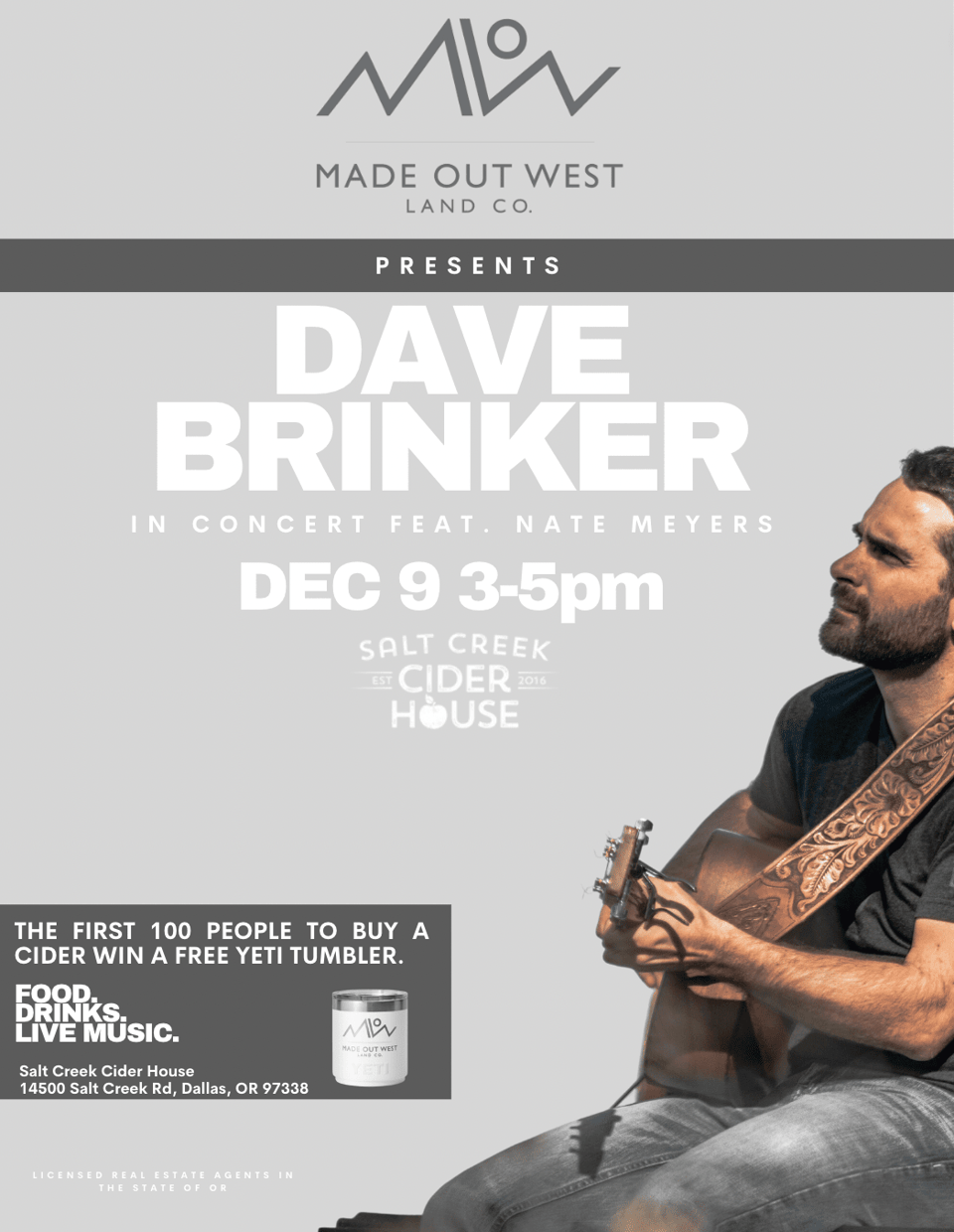 MOW Land Co. Presents - DAVE BRINKER (Feat. Nathan Meyers) Live ...