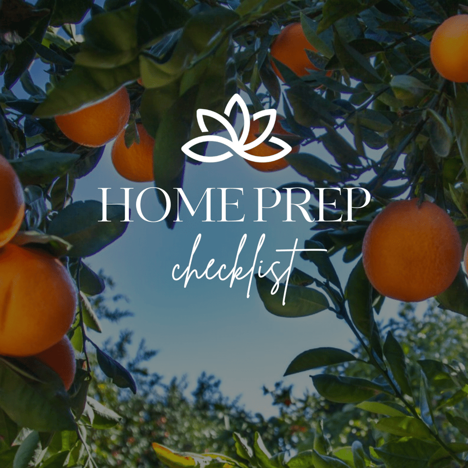 HOME PREP CHECKLIST