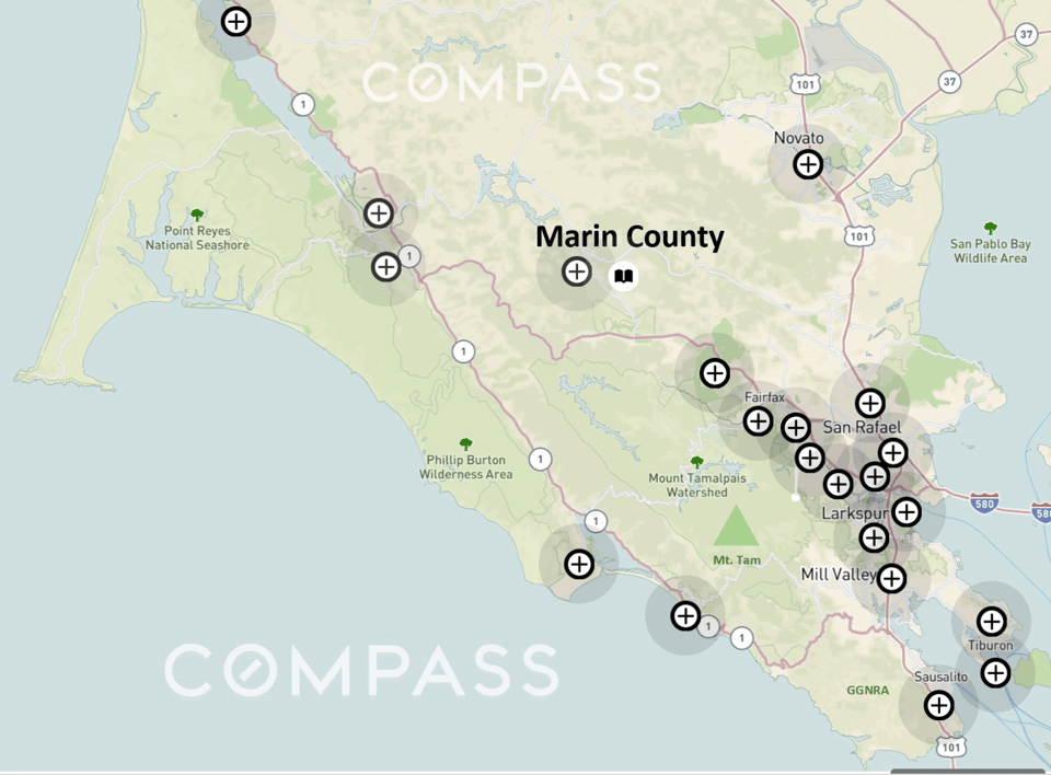 Marin County Home Price Map | Beverly Barnett | Beverly Barnett